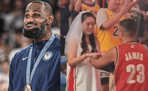 Fan’s Surprise Proposal In Front Of LeBron Goes Viral - Hoops Central