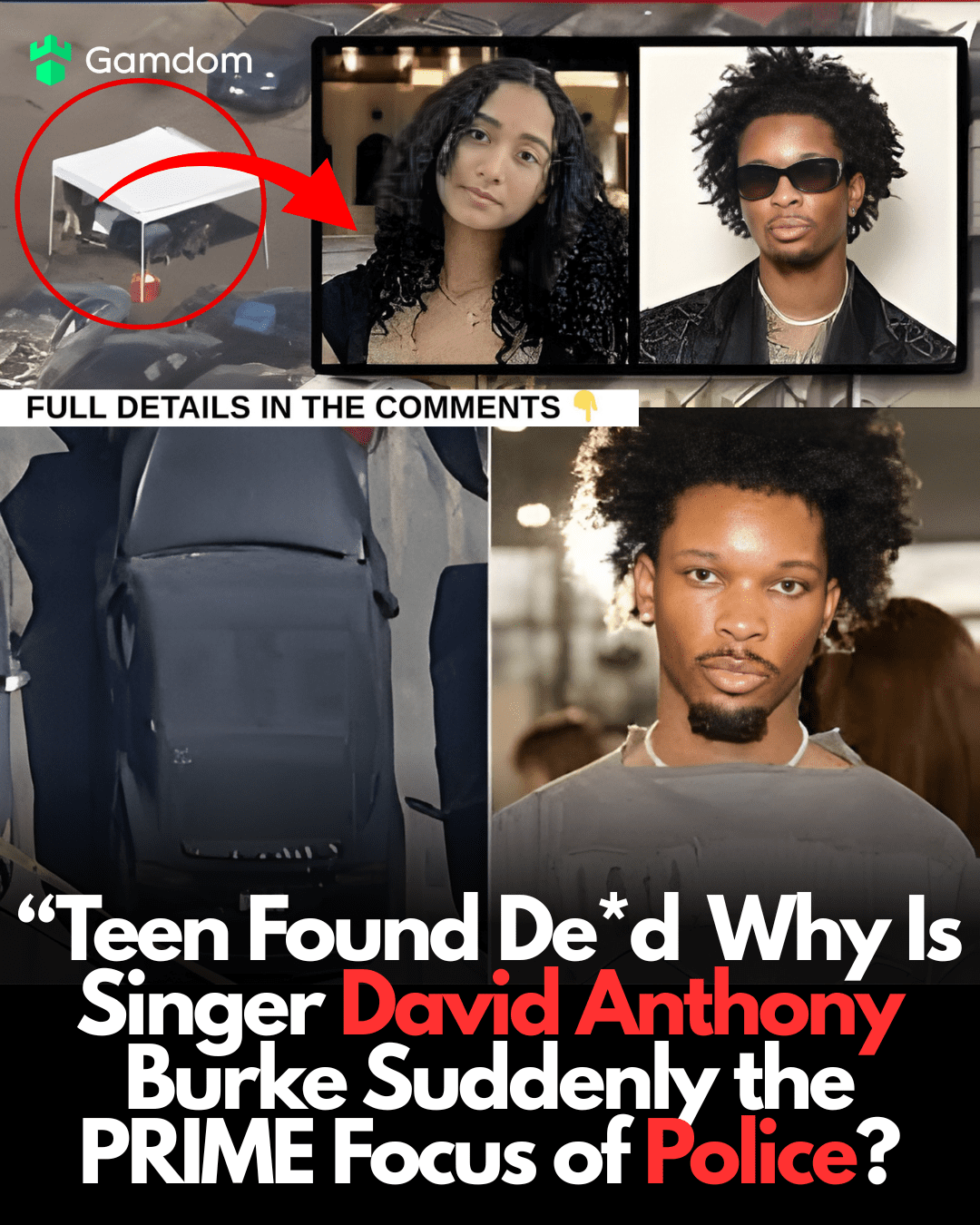 Teen Found Dead, Singer David Anthony Burke Questioned As Police Seek ...