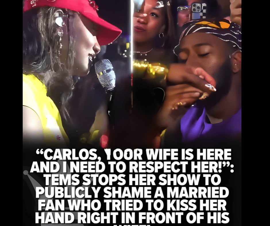 “CARLOS, YOUR WIFE IS HERE AND I NEED TO RESPECT HER!”: Tems Shuts Down ...