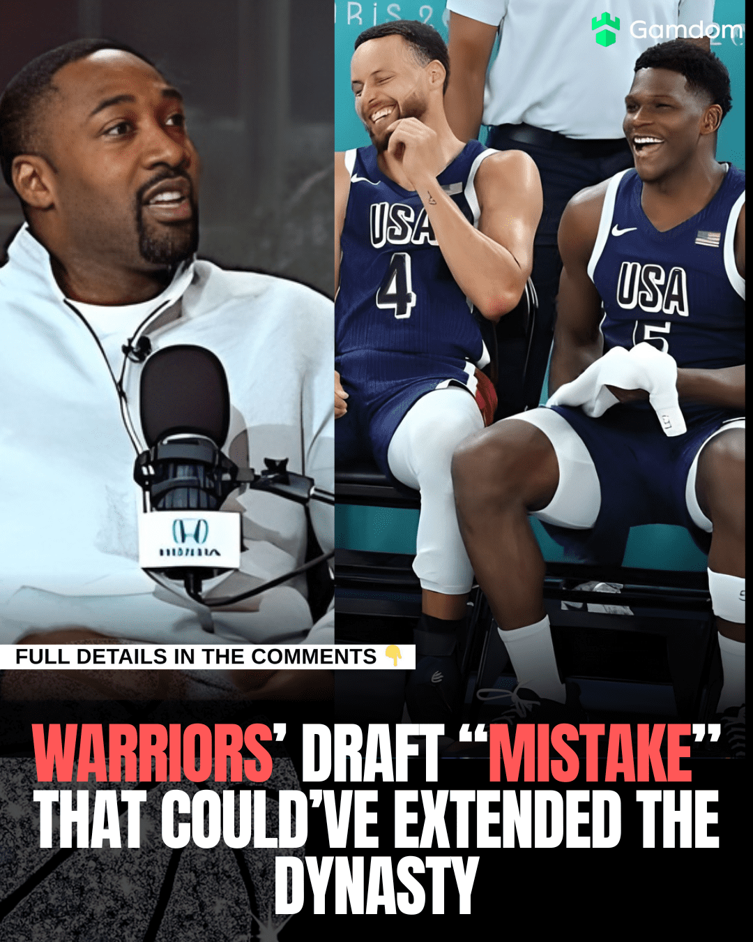 Gilbert Arenas Says Warriors Missed Extending Their Dynasty After 2020 ...